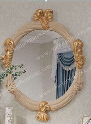 Hand Carved Modern Bathroom Wall Haning MirrorFH-101B