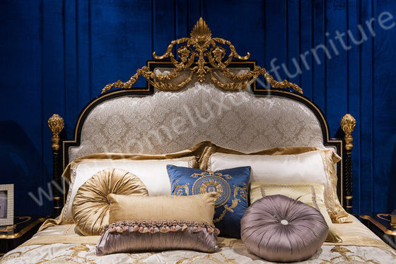 kingbed Furniture for bedroom modern royal luxury master wooden bed TA-028