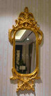 Shaped Wall Dresser Mirror with Carven frame golden color FG-105