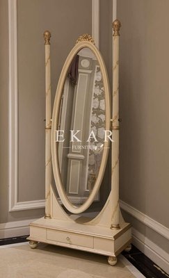 Home Mirrored Dresser Drawers Dressing Room Nostalgic Mirrors Wood Overlay Mirror FG-126