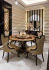  wholesale Italy antique wooden round rotating dining table TN-029N