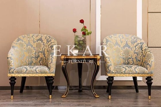 Countryside French Furniture Living Room Furniture- Luxury Gold Modern Longue Chair Contem