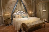2015 New Design Dubai Furniture Classic Gold Hand Carved King Bed FB-168