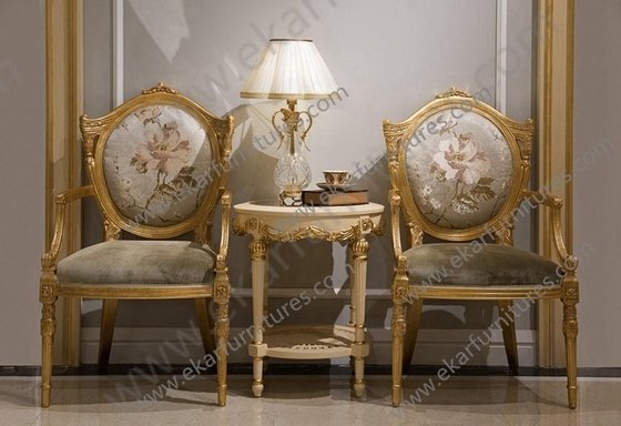 Rococo Furniture Sitting Room One Seat Armrest Chair  TS-023