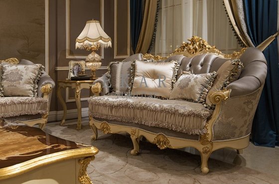 Set sofa Hot sale in furniture fair Classic Italian Style Sofa living room furniture FF138