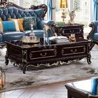 Living Room Luxury Carved Oak Black Coffee Table