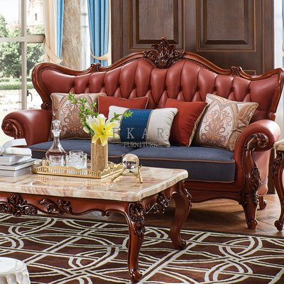 Marble Top Antique French Style Coffee Table