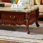 Wooden Luxury Storage Marble Coffee Table