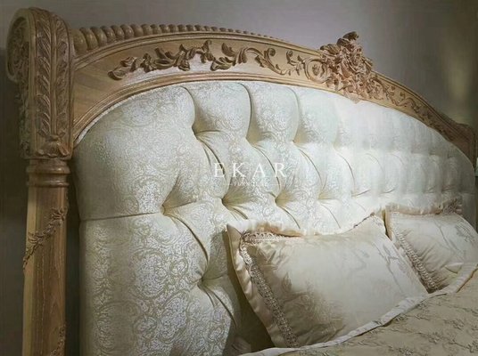 Wooden Frame Bedroom Furniture Luxury Italian Bed