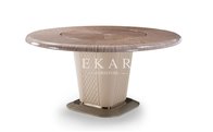 Metal Base Round Modern Luxury Dining Table W009D1R