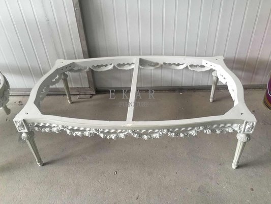 Marble Top Solid Wood Coffee Table Design Hand Carved Rose Table