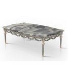 Marble Top Solid Wood Coffee Table Design Hand Carved Rose Table