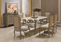 Luxury Classical Elegant Designs Oval Shaped Dinner Set Long Dining Table